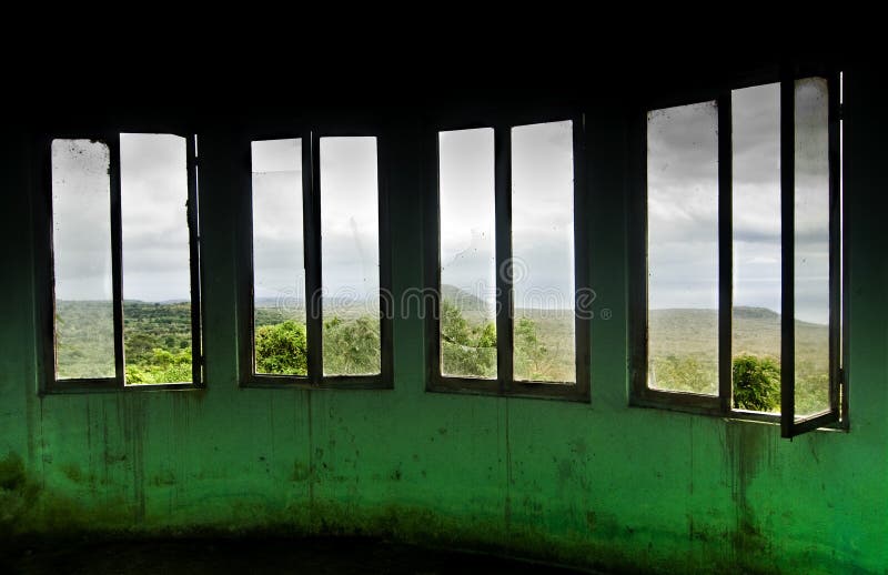 Broken Windows on Deteriorated Interior Stock Photo - Image of broken ...