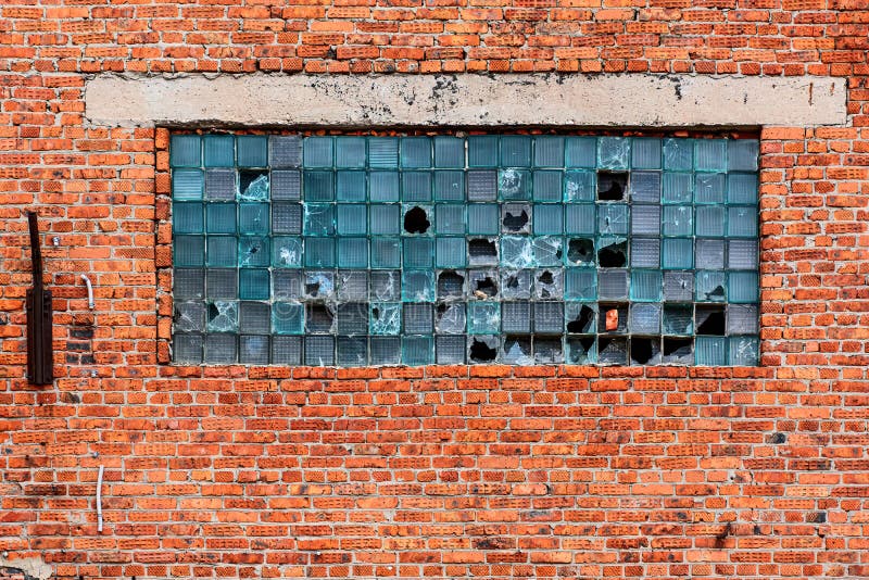 Broken Windows in on Old Red Brick Building on the Grounds of an ...