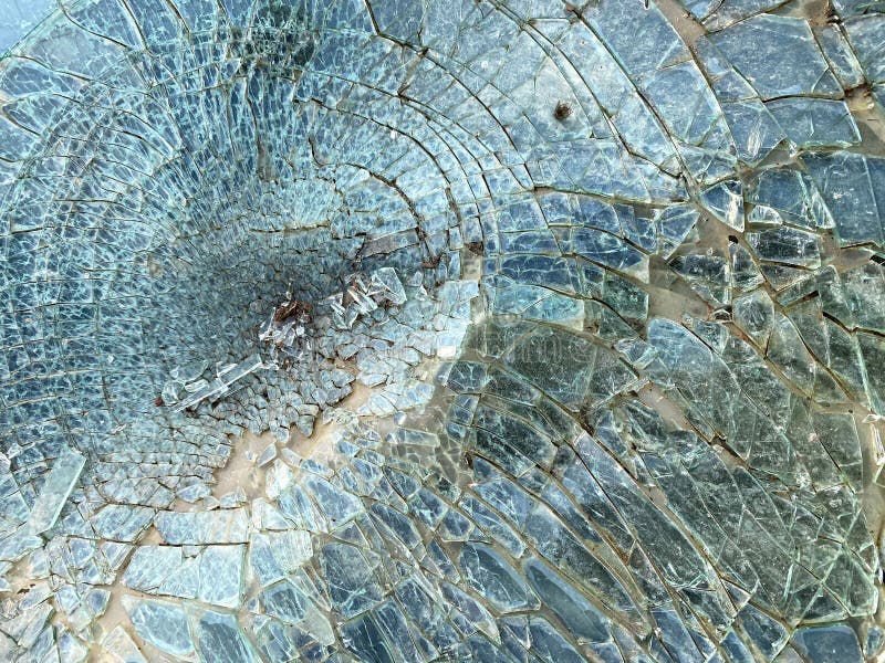 Broken Windshield Texture from an Abandoned Car Stock Image - Image of ...