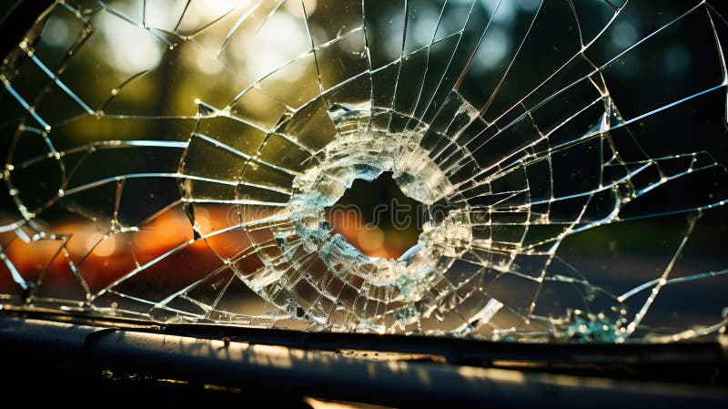 Broken car windshield stock vector. Illustration of windshield - 71884088