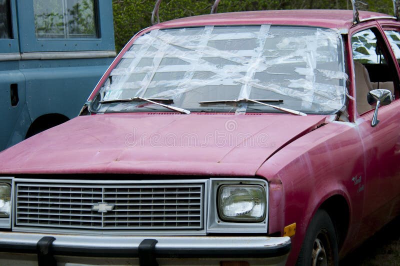 Broken Windshield of a Truck Lorry. Accident and Traffic Accident ...