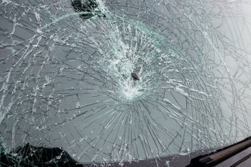 Car Crash - Smashed Windshield Stock Image - Image of crack, accidents ...