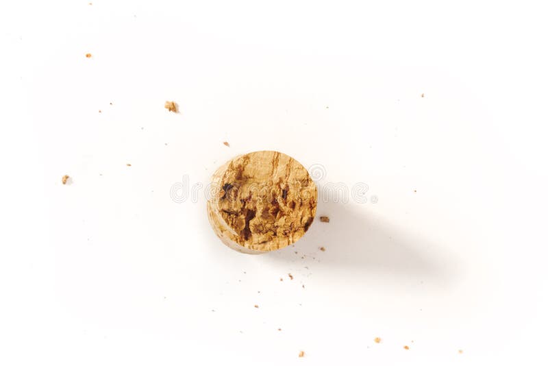 Broken Cork in a Bottle of Vintage Wine. Wrong Open Wine Stock Photo ...