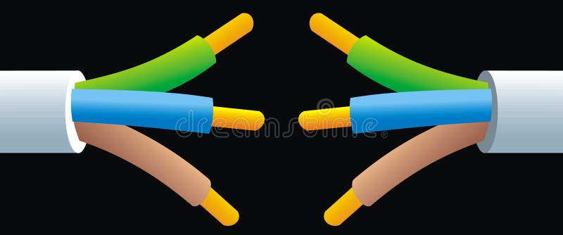 Broken Wire Flat Vector Illustration Stock Vector - Illustration of ...
