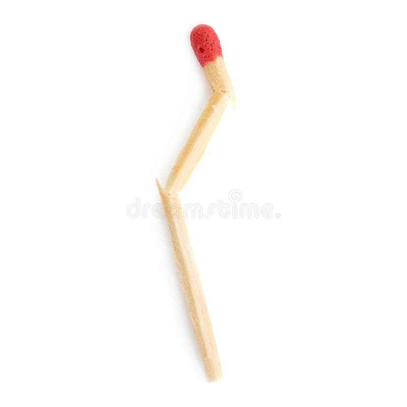 Broken Wooden Match Isolated Over the White Background Stock Photo ...