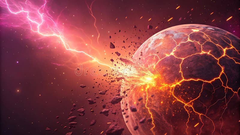 A Broken World Globe with Scattered Fragments, a Shattered Globe with ...