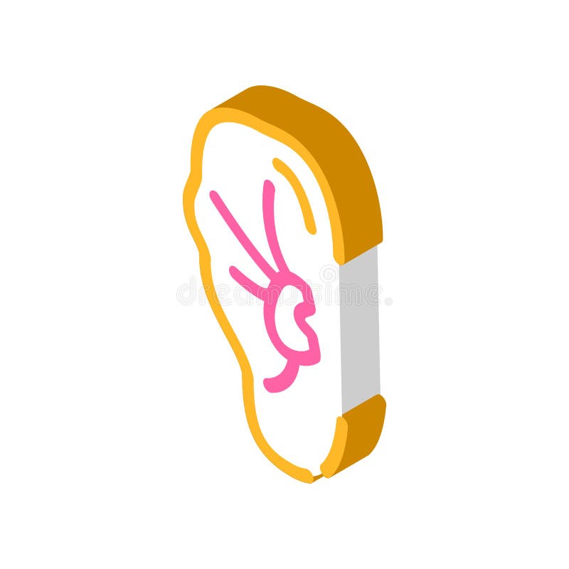 Broken Wrestler Boxer Ear Isometric Icon Vector Illustration Stock ...