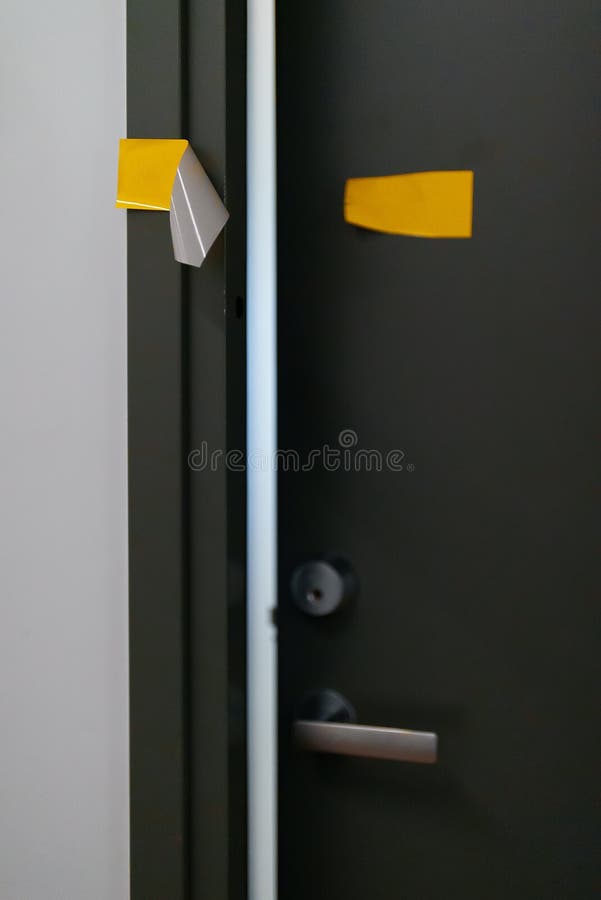 Broken yellow tape stock photo. Image of corona, line - 236456134