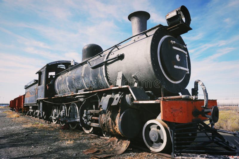 Brokendown train De Aar6 stock image. Image of asphalt - 196790665