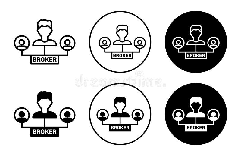 Broker icon stock vector. Illustration of person, money - 325373963