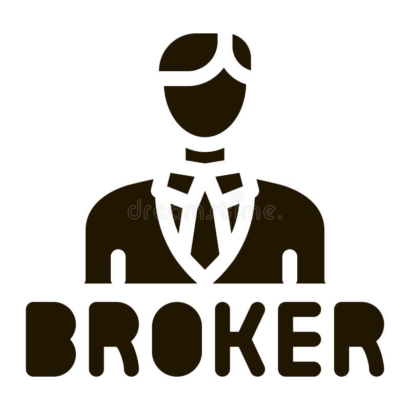 Broker Man Icon Vector Outline Illustration Stock Vector - Illustration ...