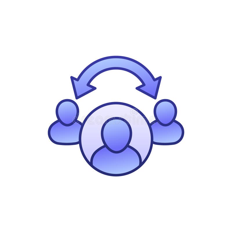 Broker or Middleman Icon with Outline Stock Illustration - Illustration ...