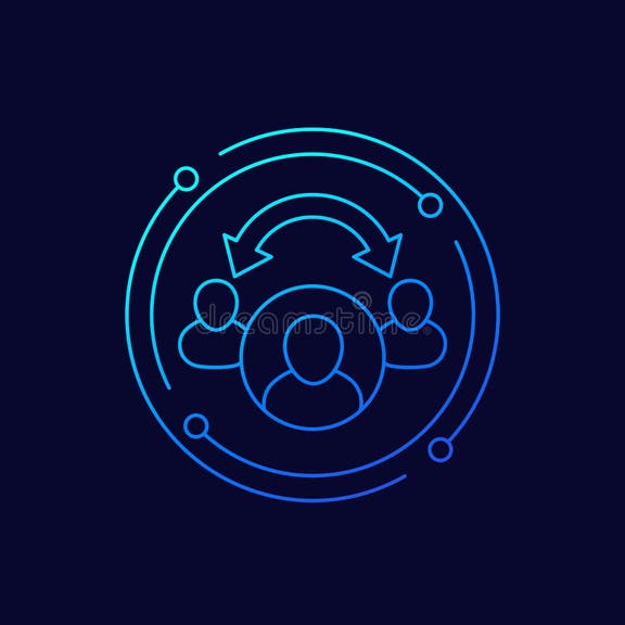 Broker, Middleman Line Vector Icon Stock Vector - Illustration of agent ...