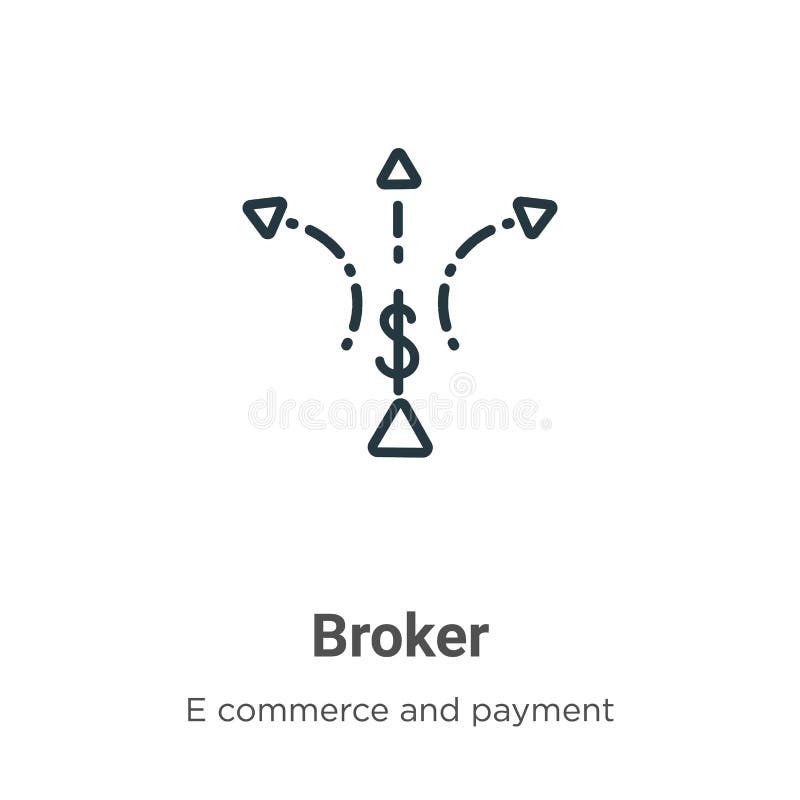 Broker Linear Icon. Modern Outline Broker Logo Concept On White Stock ...