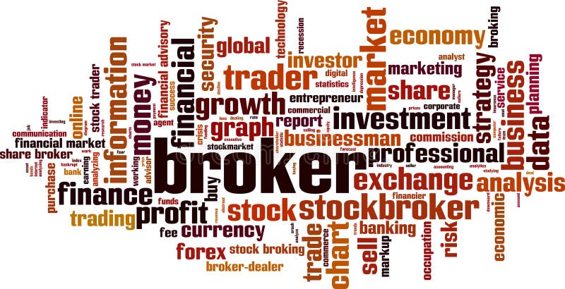 Broker word cloud stock vector. Illustration of security - 283150456