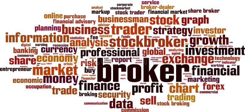 Broker word cloud stock vector. Illustration of investor - 285414780