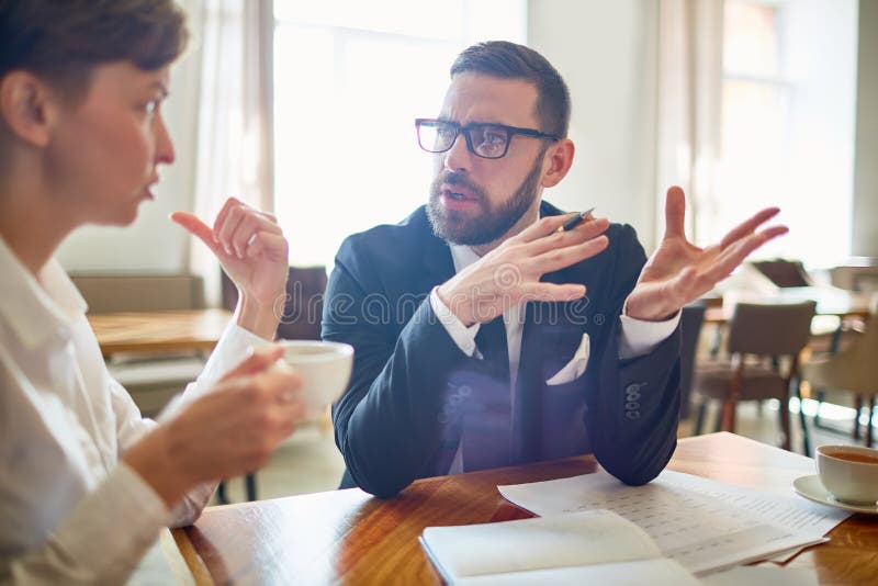 Brokers in cafe stock image. Image of startup, colleagues - 96193007
