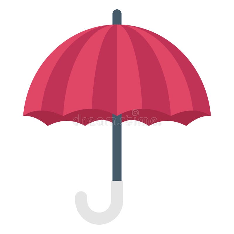 Brolly, Rain Protection Color Vector Icon Which Can Easily Modify or ...