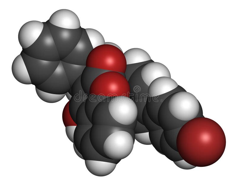 Bromadiolone Rodenticide Molecule Vitamin K Antagonist. 3D Rendering ...
