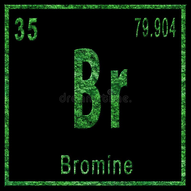 Bromine Chemical Element, Green Edition Stock Illustration ...