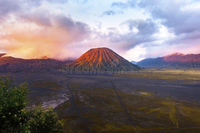 Bromo Mount at Sunset Indonesia Stock Image - Image of outdoor, asia ...