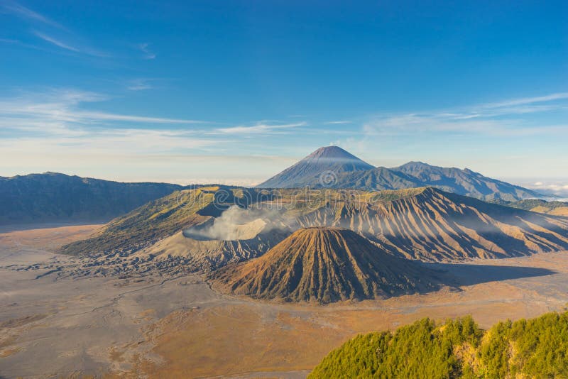 Bromo Mountain in the Morning Stock Image - Image of texture, bromo ...