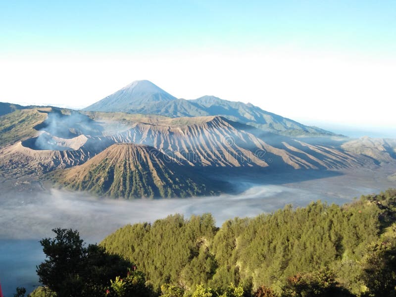 Bromo Mountains from Penanjakan Morning View Stock Image - Image of ...