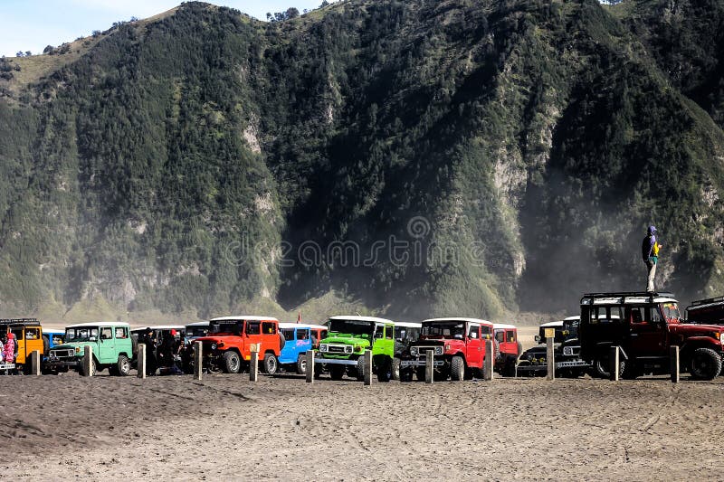 Bromo`s Jeep editorial photography. Image of bromotour - 126947452