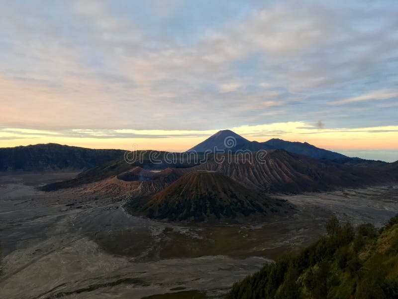 Bromo Sunrise stock photo. Image of hill, asia, morning - 95669752