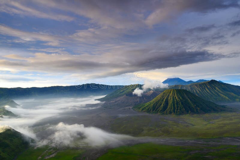 Bromo volcano in Indonesia stock photo. Image of caldera - 30561814