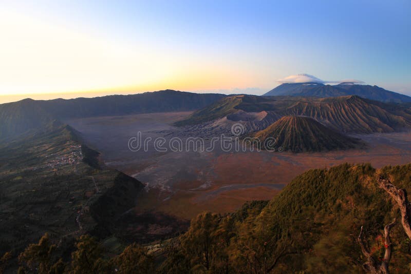 Bromo Volcano at Sunrise, Java, Indonesia Stock Photo - Image of hiking ...