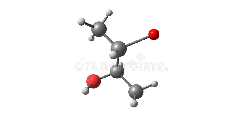 Bromobutanol Molecular Structure Isolated on Black Stock Illustration ...
