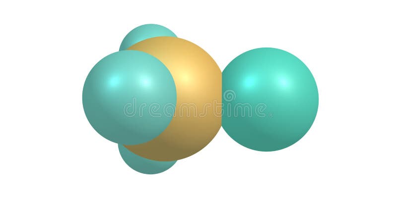 Bromomethane Molecular Structure Isolated on White Stock Illustration ...