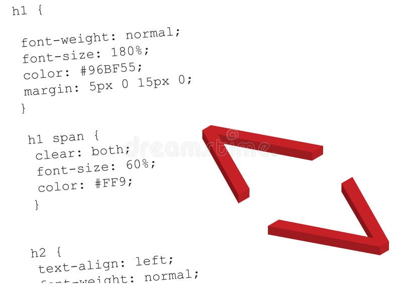 Bron code css - vector vector illustratie. Illustration of bron - 6491957