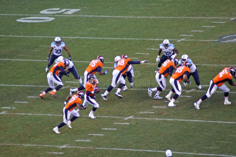 Broncos Line Protects Manning Editorial Stock Image - Image of ...