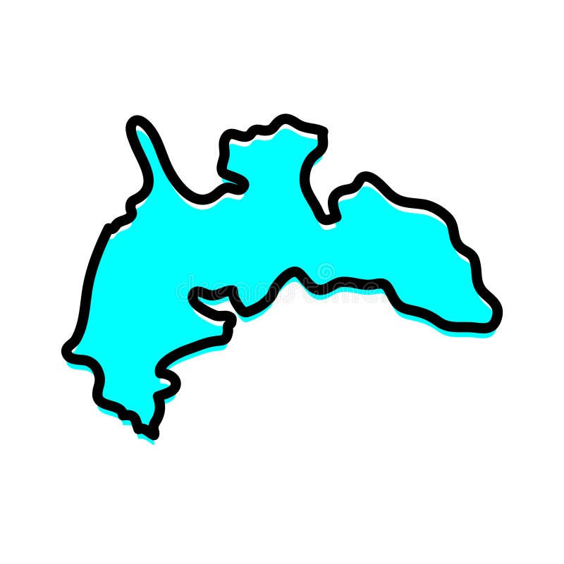 Brong-Ahafo Region of Ghana Vector Map Graphic Stock Vector ...