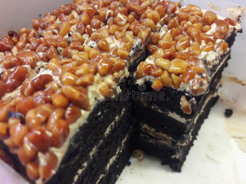 Bronis Cake with Peanut Topping in a White Box Stock Photo - Image of ...