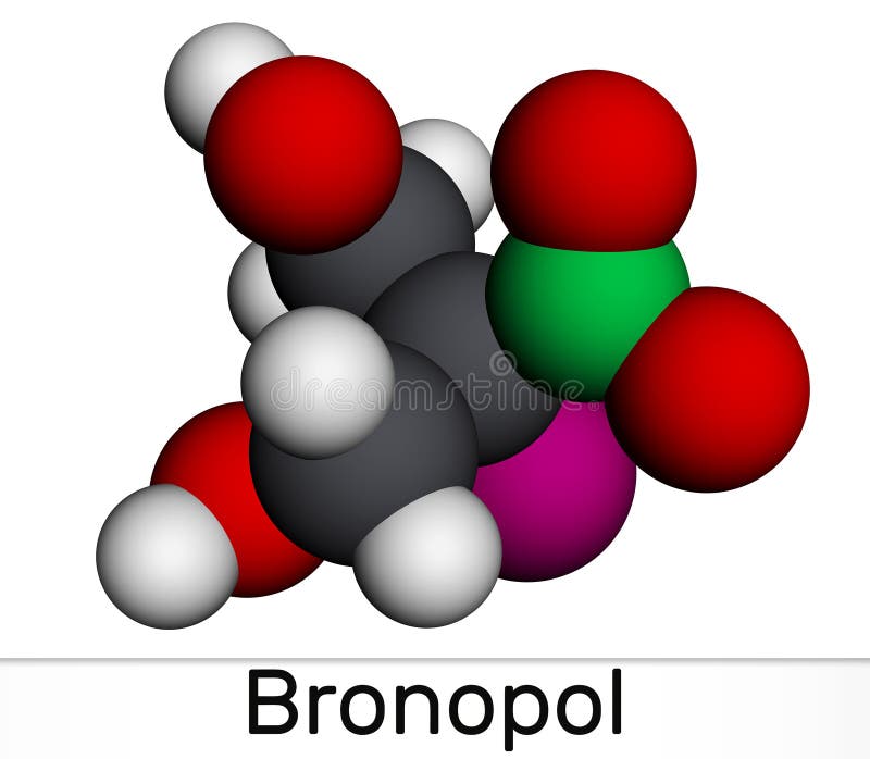 Bronopol Molecule. it is Preservative, is Used As a Microbicide or ...