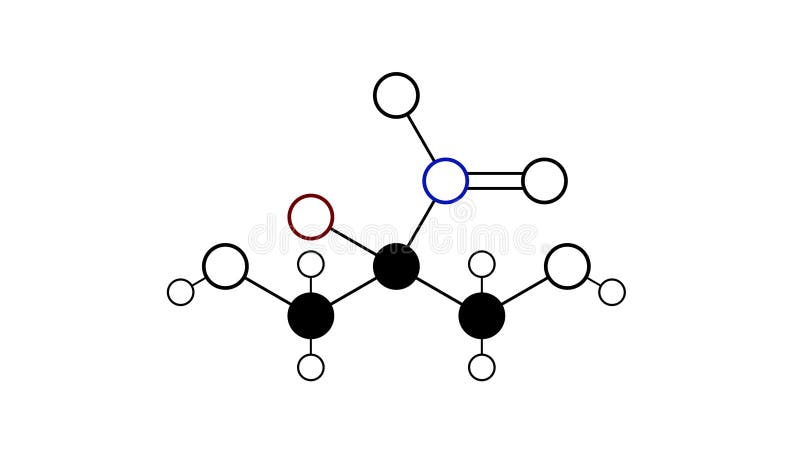 Bronopol Molecule, Structural Chemical Formula, Ball-and-stick Model ...