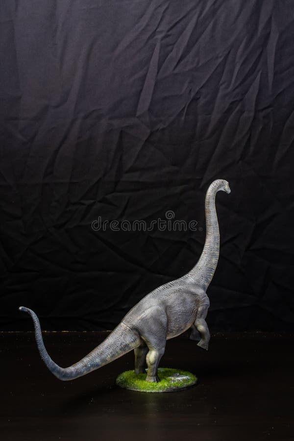 The Brontosaurus Dinosaur in the Dark Stock Image - Image of ...