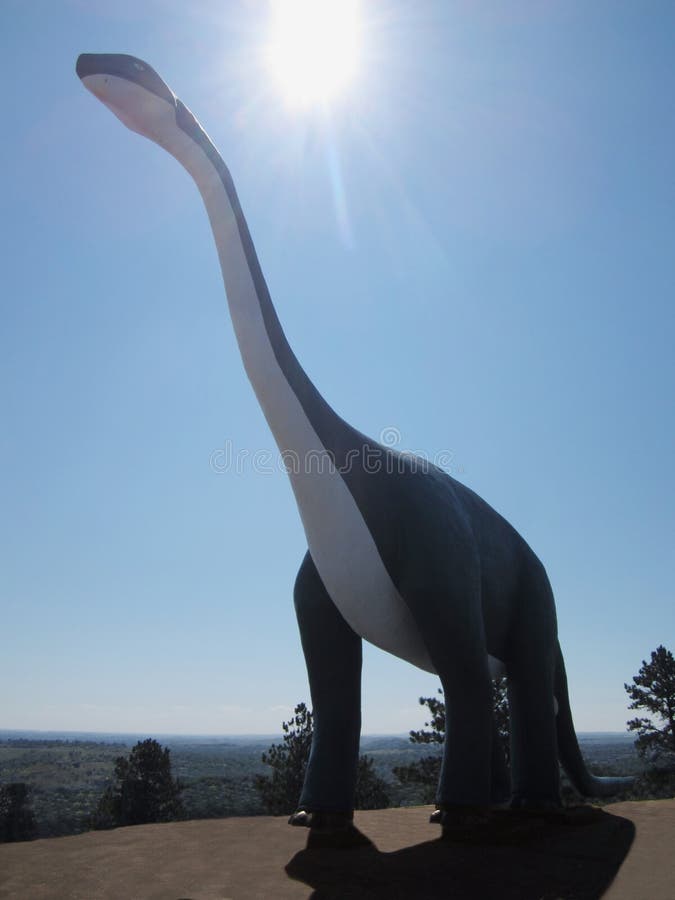 Brontosaurus Dinosaur Standing on Top of a Hill Editorial Photography ...