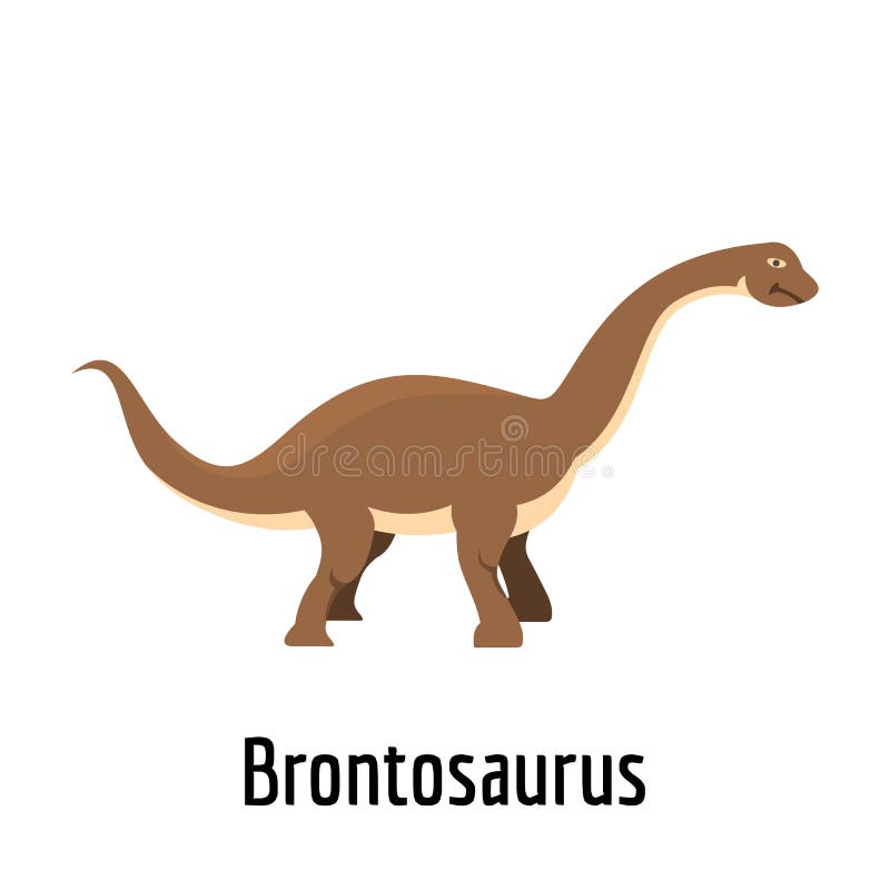 Brontosaurus Icon, Cartoon Style Stock Vector - Illustration of predator, cartoon: 151368201