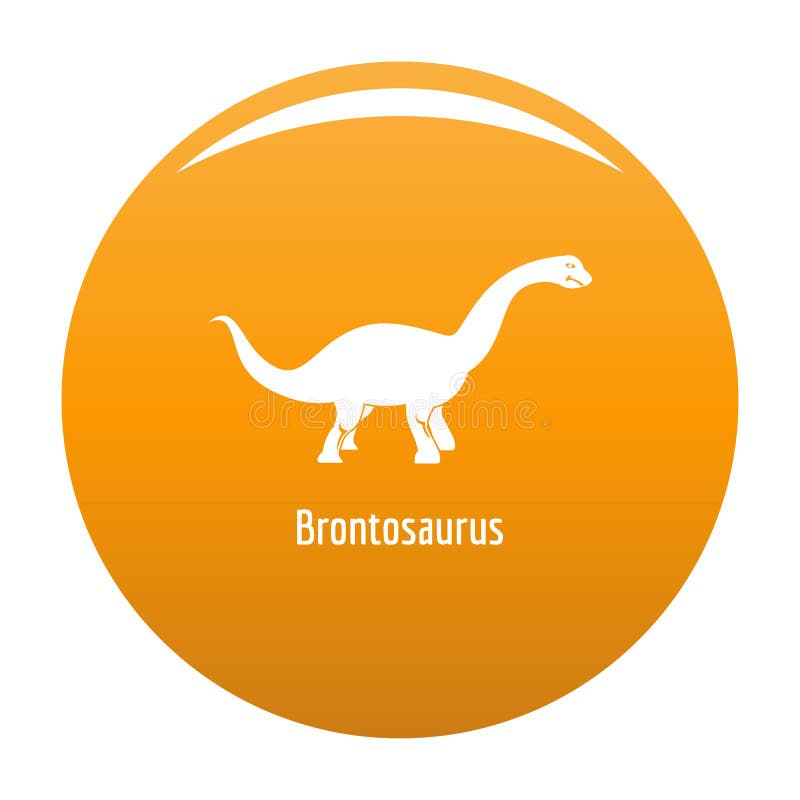 Brontosaurus Icon Vector Orange Stock Vector - Illustration of nature ...