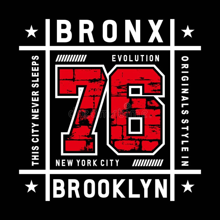 Bronx Evolution Typography Design for S Hirt Stock Vector ...