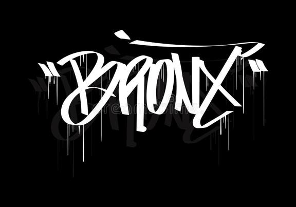 BRONX Graffiti Tag Style Design Stock Vector - Illustration of business ...