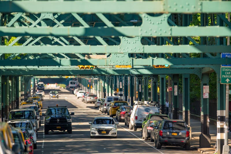 Bronx New York Under Train Tracks Editorial Image - Image of cars ...