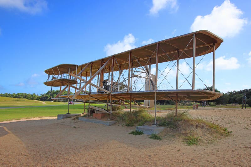 Bronze Airplane Statue Depicting the First Flight of the Wright ...