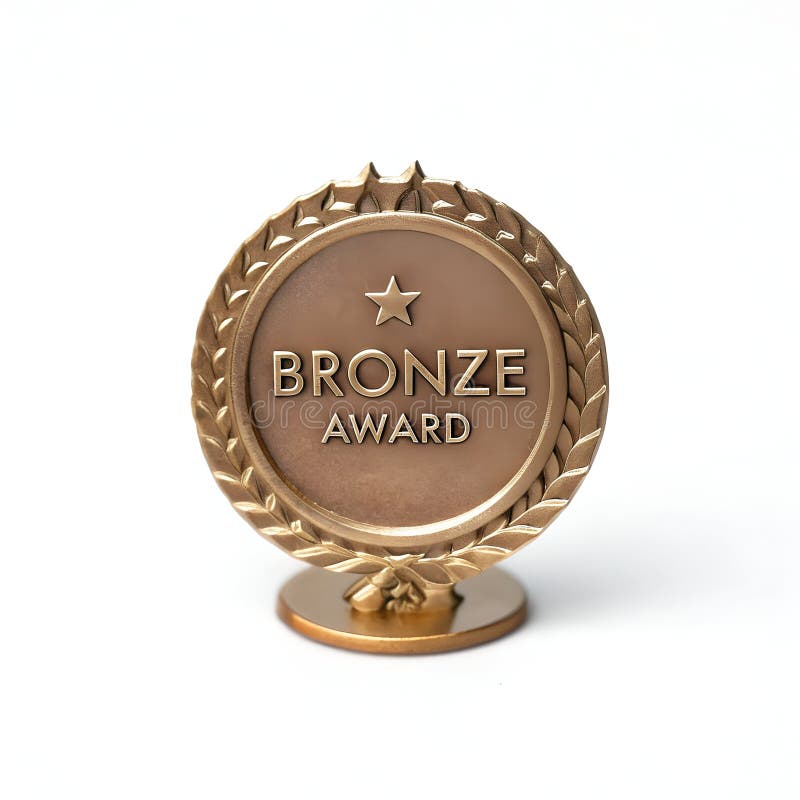 Bronze Award Icon Isolated on White Stock Illustration - Illustration ...