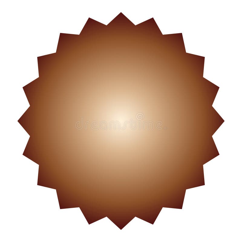 Shiny Bronze Badge Template Stock Vector - Illustration of flat, logo ...