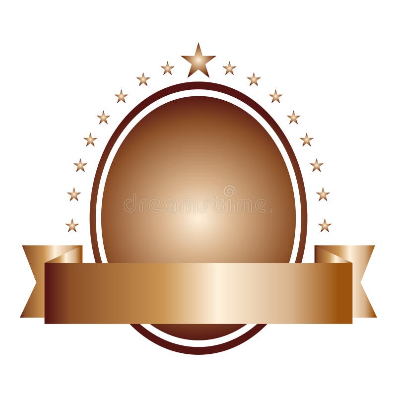 Shiny Bronze Badge Template Stock Vector - Illustration of mockup, logo ...